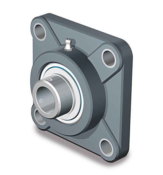 RCJY Vierloch-Flanschlager, rostfrei